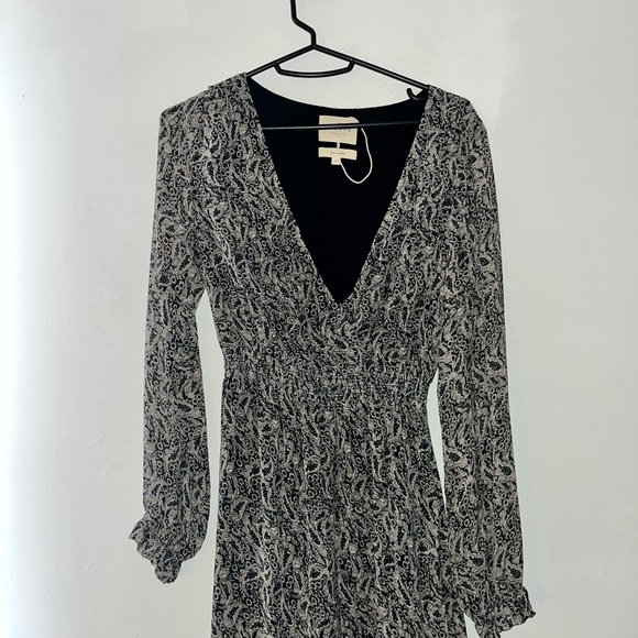 Sezane | Dresses | Sezane Titaine Dress Printed Black And White Size 34 ...